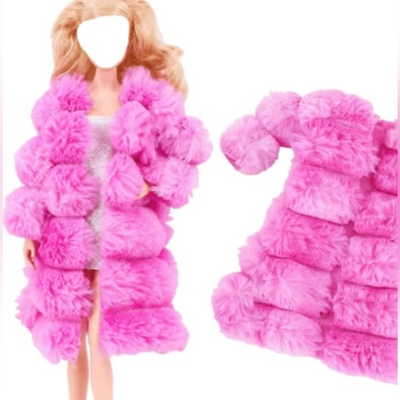 Toys | Barbies Glamorous Purple Fur Coat | Poshmark